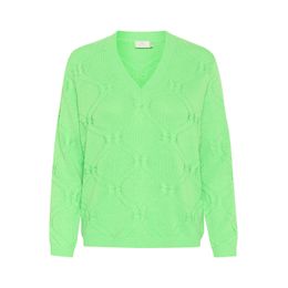 Strickpullover Kaffe "Strickpullover KAcharlie", Damen, Gr. XL, gr&uuml;n (spring bouquet), Obermaterial: 60% Baumwolle CO. 40% Polyacryl PAN., Pullover Strickpullover