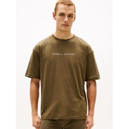 T-Shirt, Jungen, Gr. S (48), army gr&uuml;n, Web, Obermaterial: 100% Baumwolle, Tommy Hilfiger Underwear, unifarben, regular fit normal, Rundhals, eingesetzt abgesteppte Kante, Shirts T-Shirt, Regular fit mit Rundhalsausschnitt