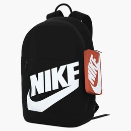 Rucksack Nike "Y NK ELMNTL BKPK SHOEBOX", schwarz, orange, Rucks&auml;cke, Kinder, Obermaterial: 100% Polyester, Rucksack, f&uuml;r Kinder, mit 20 Liter Volumen, mit gro&szlig;em Hauptfach