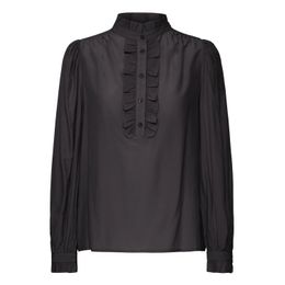 Kurzarmbluse B.Young "Kurzarm-Bluse BYFENJA", Damen, Gr. 34, schwarz, Obermaterial: 65% Viskose CV. 35% Polyester PES., Blusen