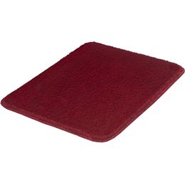 Badematte Kleine Wolke "Marco, Badvorleger, Badezimmer Teppich", rot (granat), H:20mm, Polyester, Badematten, Badematte, Badteppich, Uni Farben