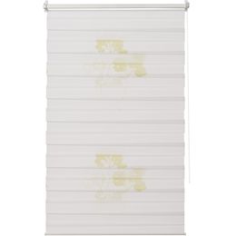 Doppelrollo K-home "Delphi", gr&uuml;n, B:90cm H:200cm, Polyester, Rollos, im Fixma&szlig;