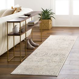 Teppich LIVABLISS "SOHAG", beige, B:80cm H:10mm L:220cm, Kunstfaser, Polypropylen (PP), Teppiche, Teppich, Vintage Orient Teppich im Boho Stil