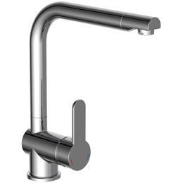 Sch&uuml;tte Sp&uuml;ltischarmatur SCH&Uuml;TTE "Rio", grau (chromfarben), B:12cm H:29,55cm T:23cm, Armaturen, Wasserhahn mit Energiesparfunktion, 360 schwenkbare Mischbatterie
