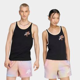 Tanktop adidas originals "PRIDE GFX TANK", Damen, Gr. L, schwarz, Obermaterial: 100% Baumwolle, Rundhals, Tops Tanktop, f&uuml;r Erwachsene, mit Rundhalsausschnitt, ohne Verschluss, aus Baumwolle