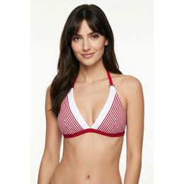 JOOP! Bandeau-Bikini-Top JOOP "Conills Beach", Damen, Gr. 42, Cup C, rot (gardenia aop), Obermaterial: 83% Polyamid, 17% Elasthan, Bikini-Oberteile