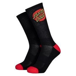Socken Santa Cruz "CLASSIC DOT SOCK (2 PACK)", Herren, wei&szlig; (wei&szlig;, schwarz), Obermaterial: 80% Baumwolle, 17% Polyester, 3% Elasthan, Socken Socken, im 2er-Pack, mit klassischem Punktedesign, f&uuml;r Erwachsene geeignet