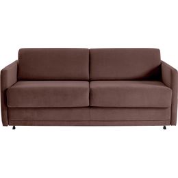 Schlafsofa "Limone", braun, B:178cm H:82cm T:93cm, ATLANTIC HOME COLLECTION, Sofas, Schlafsofa, f&uuml;r Dauerschl&auml;fer geeignet inklusive hochwertige Matratze