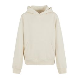 Kapuzenpullover Urban Classics "Urban Classics Girls Light Terry Oversized Hoodie", M&auml;dchen, Gr. 122/128, sandwei&szlig;, 100% Baumwolle, unifarben, oversize, ohne Ausschnitt, Pullover Kapuzenpullover
