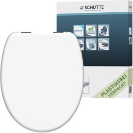 Sch&uuml;tte WC-Sitz SCH&Uuml;TTE "WHITE", wei&szlig;, B:373cm L:448cm, Duroplast, WC-Sitze, Duroplast, mit Absenkautomatik