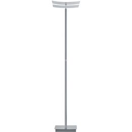 LED Stehlampe "ANDY", silber (nickelfarben matt, chromfarben abgesetzt), 2, H: 185cm, 1 Stk., ohne Lesearm, HELL H&Ouml;LLISCH GUTES LICHT, Leuchten, Tastdimmer, CCT, LED Stehlampe