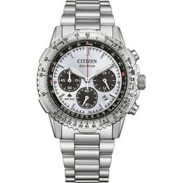 Chronograph Citizen "Promaster Sky", silber (silberfarben, silberfarben), Armbanduhren, Herren, Chronograph, Armbanduhr, Solar, Herrenuhr, Edelstahlarmband, analog, Tag