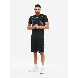 Freizeitanzug Lonsdale "BEWICK", Herren, Gr. L, schwarz, silber, Obermaterial: 100% Polyester, Sportanz&uuml;ge Freizeitanzug, 2-teiliges Set, f&uuml;r Erwachsene