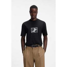 Hugo Herren T-Shirt "Darise"schwarz002, Gr. XL, unifarben, Single Jersey, Obermaterial: 100% Baumwolle, Shirts, Reine Baumwolle, Relaxed Fit,