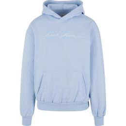 Kapuzenpullover Karl Kani "Karl Kani Herren", Herren, Gr. S, light blau, 100% Baumwolle, mehrfarbig, oversize, ohne Ausschnitt, Pullover Kapuzenpullover