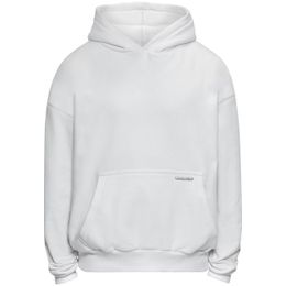 Kapuzensweatshirt DROPSIZE "Dropsize Herren Dropsize Bazix Republiq SUPER HEAVY BLANK HOODIE", Herren, Gr. M, wei&szlig;, 100% Baumwolle, unifarben, Rundhals, Sweatshirts