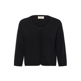 Strickjacke Cream "Strickjacke CRDela", Damen, Gr. S, schwarz (pitch schwarz), Obermaterial: 55% Viskose LENZING ECOVERO CV LenzEcov. 24% Nylon NY. 21% Polyester PES., Strickjacken Strickjacke