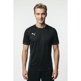 Fu&szlig;balltrikot Puma "TEAMGOAL MATCHDAY JERSEY", Herren, Gr. L, Puma schwarz, Puma wei&szlig;, flat schwarz gray, Interlock, Obermaterial: 100% Polyester, unifarben, regular fit normal, Rundhals, Trikots Fu&szlig;balltrikot, Trikot, f&uuml;r Sportmode und Streetwear, mit Rundhalsausschnitt