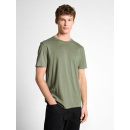 Kurzarmshirt Tom Tailor Denim, Jungen, Gr. L, sea spray, Single Jersey, Obermaterial: 100% Baumwolle, bedruckt, normal h&uuml;ftbedeckend, Rundhals, Shirts, mit gro&szlig;em R&uuml;ckenprint