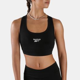 Sport-BH Reebok "ID COTTON BRALETTE", Damen, Gr. S, N-Gr, schwarz, Obermaterial: 95% Baumwolle, 5% Elasthan, BHs Sport-BH, Sport-BH, f&uuml;r sportliche Aktivit&auml;ten, sportlicher Stil