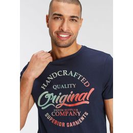 T-Shirt AJC, Jungen, Gr. M (48/50), blau (marine), Jersey, Obermaterial: 100% Baumwolle, bedruckt, unifarben, schmal, Rundhals, Shirts T-Shirt, kurz&auml;rmelig, schmaler Schnitt, bedruckt oder unifarben