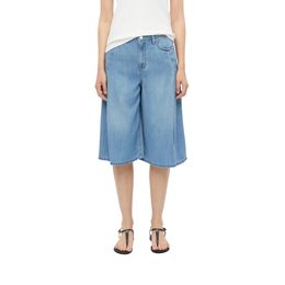 Bermudas s.Oliver "Style Suri", Damen, Gr. 36, N-Gr, blau, Denim/Jeans, Obermaterial: 100% Lyocell, unifarben, normal kniebedeckend, Hosen Bermudas, Jeans-Hosenrock - kniebedeckend