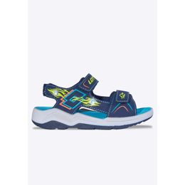 Lotto M&auml;dchen Sandale, Gr. 27navy, aqua, Synthetik, Schuhe, mit leuchtenden LEDs im Obermaterial