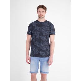 Kurzarmshirt Lerros, Jungen, Gr. L, classic navy, Single Jersey, Obermaterial: 100% Baumwolle, bedruckt, gebl&uuml;mt, regular fit h&uuml;ftbedeckend, Rundhals, abgesteppte Kante, Shirts, Sommershirt mit floralem Allover-Print