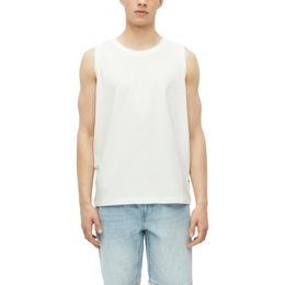 Tanktop s.Oliver, Herren, Gr. XL, wei&szlig;, Single Jersey, Obermaterial: 60% Baumwolle, 40% Polyester, unifarben, normal h&uuml;ftbedeckend, Rundhals, Tops Tanktop, Sommertop in feiner Streifen-Optik