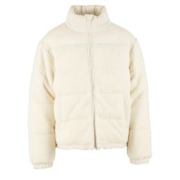 Langmantel Urban Classics "Urban Classics Teddy Puffer Jacket", Herren, Gr. L, sandwei&szlig;, 100% Polyester, M&auml;ntel