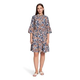 BETTY & CO Sommerkleid BETTY & CO "Damen mit Print", Damen, Gr. 36, Normalgr&ouml;&szlig;en, nature, braun, Obermaterial: 89% Viskose, 11% Polyamid, l&auml;ssig geschnitten kurz, Kleider Sommerkleid