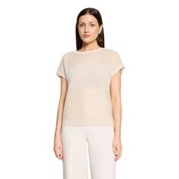 BETTY & CO Stricktop BETTY & CO "Damen mit Struktur", Damen, Gr. 36, grau, Strick, Obermaterial: 50% Baumwolle, 50% Polyacryl, normal, U-Boot-Ausschnitt, Tops Stricktop
