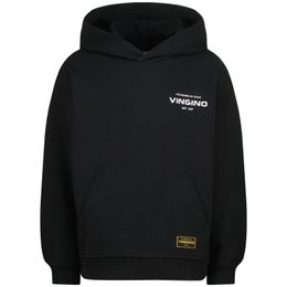 Kapuzensweatshirt Vingino, Jungen, Gr. 152, midnight blau, Sweatware, Obermaterial: 100% Baumwolle, bedruckt, oversize h&uuml;ftbedeckend, Rundhals, Flachstrickb&uuml;ndchen, Sweatshirts, mit Logo-Print