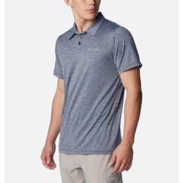 Poloshirt Columbia "Columbia Hike Polo", Herren, Gr. M (48), collegiate navy heather, Obermaterial: 100% Polyester, Shirts, lockere Passform, Kurzarm, f&uuml;r Wanderungen und aktive Freizeit