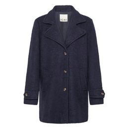 Wintermantel Ichi "Jacke IHSTIPA", Damen, Gr. 38, gr&uuml;n (schwarz navy), Obermaterial: 50% Polyester PES. 50% Wolle mw., M&auml;ntel Wintermantel