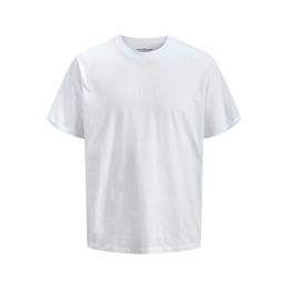 Jack & Jones Kurzarmshirt JACK & JONES "JCOPOINT BADGE TEE SS CREW NECK", Jungen, Gr. M, hellwei&szlig; detail:jj, Jersey, Obermaterial: 100% Baumwolle, unifarben, relaxed fit, Rundhals, Shirts