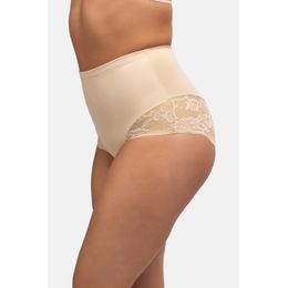 Shapingslip Dorina "Brigitte Eco", Damen, Gr. XS, beige, Microfaser, Obermaterial: 94% Polyamid, 6% Elasthan, unifarben, k&ouml;rpernah, Unterhosen, Mit floralem Spitzenband am Beinausschnitt