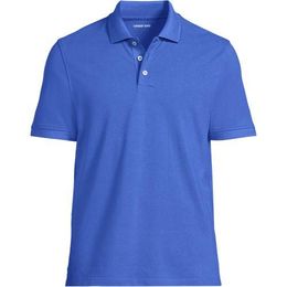 LANDS' END Performance Piqu&eacute;-Poloshirt, Herren,  Blau, Baumwoll-Mischung, by Lands' End