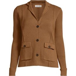 LANDS' END Baumwoll-Blazer DRIFTER, Damen,  Beige, Baumwolle, by Lands' End