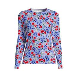 LANDS' END Schnelltrocknendes UPF 50 Sonnenschutz-Badeshirt, Damen,  Blau, Nylon-Mischung, by Lands' End