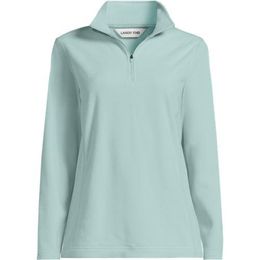 LANDS' END Anyweather Fleece-Pullover mit Rei&szlig;verschluss, Damen,  Gr&uuml;n, Polyester, by Lands' End