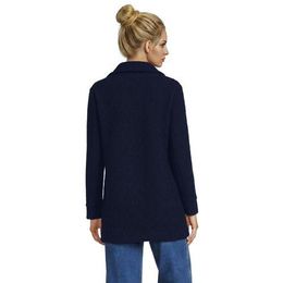 LANDS' END Boucl&eacute;-Jacke, Damen,  Blau, Polyester, by Lands' End