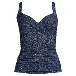 LANDS' END Tankinitop CHLORRESISTENT mit V-Ausschnitt, Damen,  Blau, Nylon-Mischung, by Lands' End