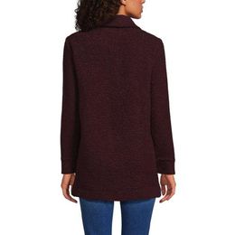 LANDS' END Boucl&eacute;-Jacke, Damen,  Blau, Polyester, by Lands' End