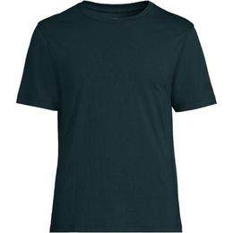LANDS' END Supima Kurzarm-Shirt mit Rundhalsausschnitt f&uuml;r Herren, Herren, size: regular, Gr&uuml;n, Baumwolle, by Lands' End