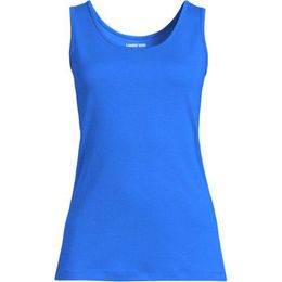 LANDS' END Baumwoll-Top f&uuml;r Damen in Plus-Gr&ouml;&szlig;e, Damen, size: plus, Blau, Baumwolle, by Lands' End