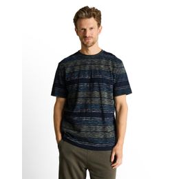 Kurzarmshirt Tom Tailor, Jungen, Gr. L, deep leaf gr&uuml;n multi stripe, Single Jersey, Obermaterial: 100% Baumwolle, gestreift, regular fit h&uuml;ftbedeckend, Rundhals, Shirts, im Streifen-Design