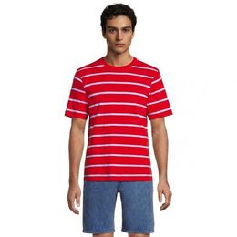LANDS' END Super-T Kurzarm-Shirt, Classic Fit, Herren,  Rot, Baumwolle, by Lands' End