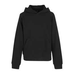 Kapuzenpullover Urban Classics "Urban Classics Girls Light Terry Oversized Hoodie", M&auml;dchen, Gr. 134/140, schwarz, 100% Baumwolle, unifarben, oversize, ohne Ausschnitt, Pullover Kapuzenpullover