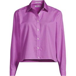 LANDS' END Kurze, b&uuml;gelfreie Hemdbluse f&uuml;r Damen in Plus-Gr&ouml;&szlig;e, Damen, size: plus, Pink, Baumwolle, by Lands' End